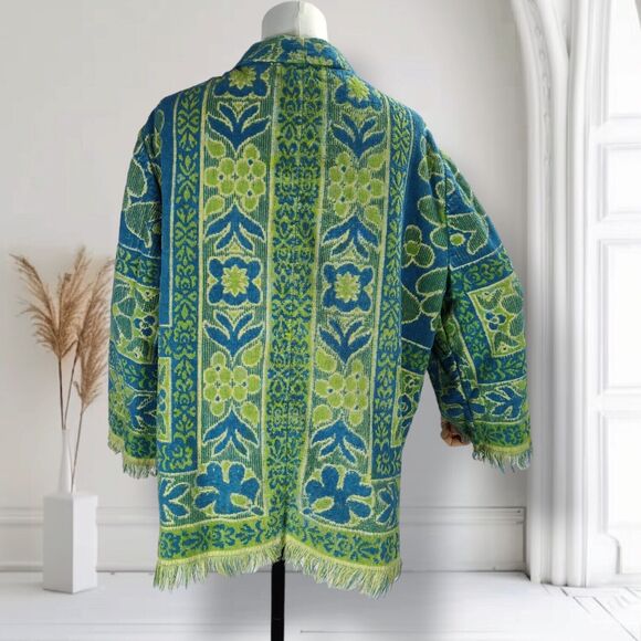 Handmade | Jackets & Coats | Vintage 6s 70s Terry Cloth Towel Jacket ...